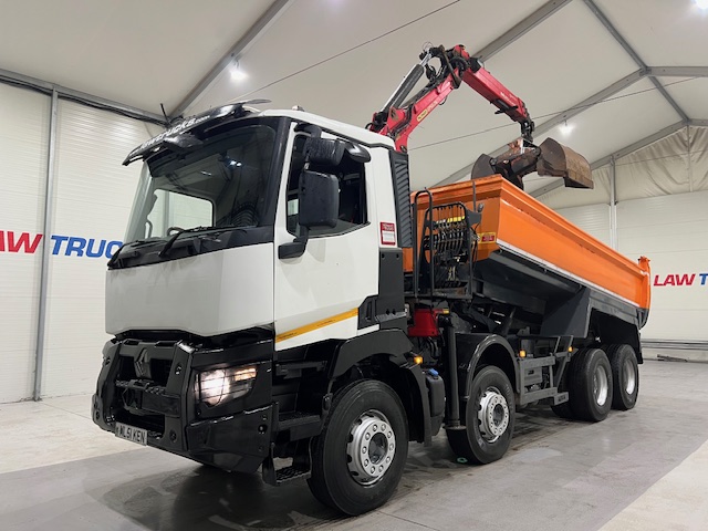 Renault C430 8x4 Day Cab Steel Tipper Grab | Law Trucks